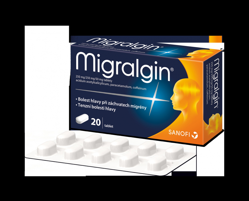 Migralgin 250/250/50mg tbl.nob.20(2x10) I | 142 Kč | lekyprozdravi.cz