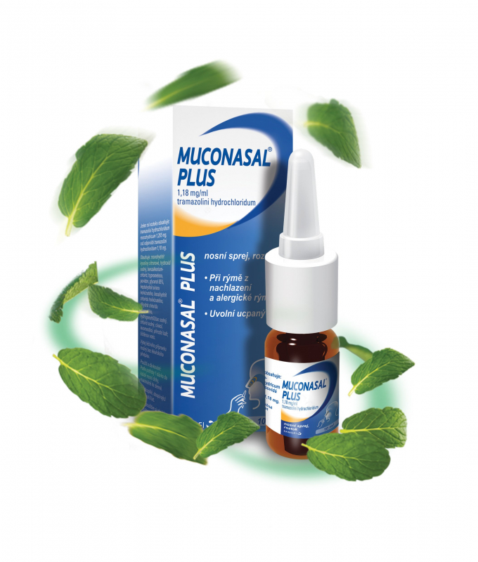 Muconasal Plus 1.18mg/ml nas.spr.sol.1x10ml | 140 Kč | lekyprozdravi.cz
