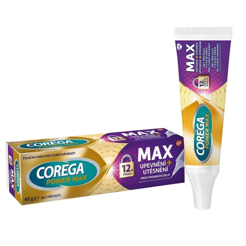 Corega Power Max Upevnění+Utěsnění 40g | 155 Kč | lekyprozdravi.cz