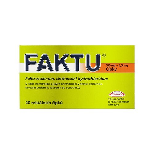 Faktu 100mg/2.5mg sup.20 | 212 Kč | lekyprozdravi.cz