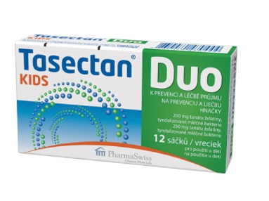 Tasectan DUO Kids 250mg 12 sáčků | 183 Kč | lekyprozdravi.cz